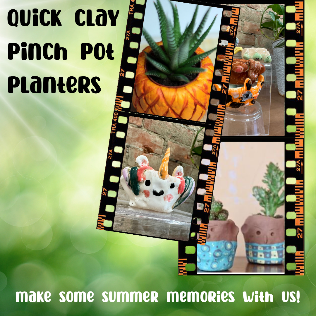 pinch pot planter - Pearl City Clay House