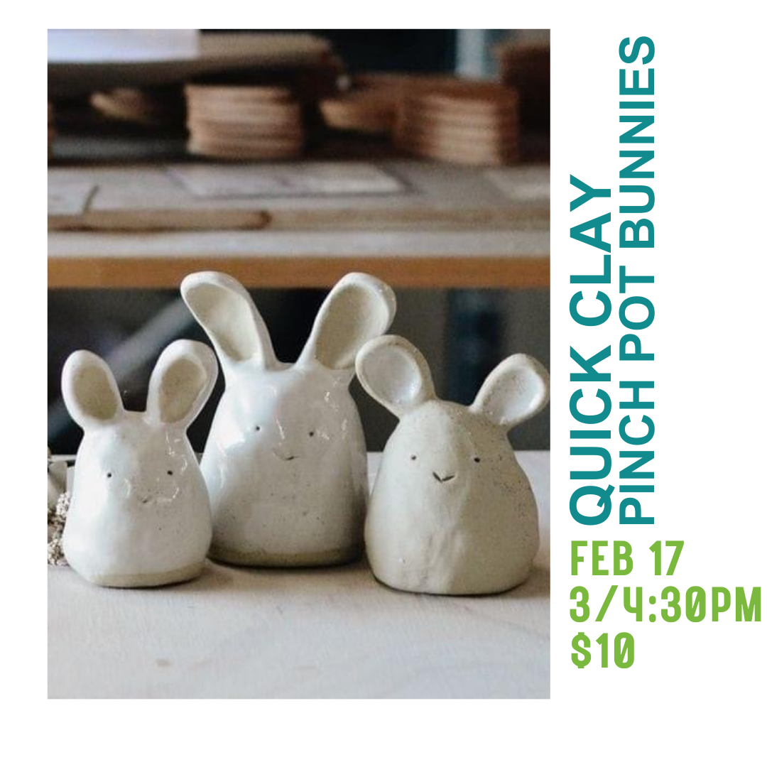 pinch pot bunny - Pearl City Clay House