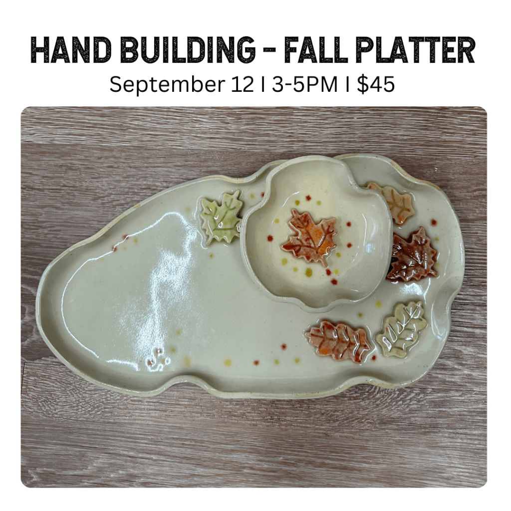 Hand-built Fall Platter - Pearl City Clay House