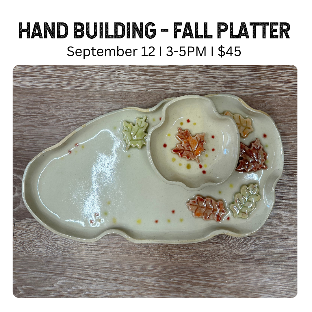 Hand-built Fall Platter - Pearl City Clay House
