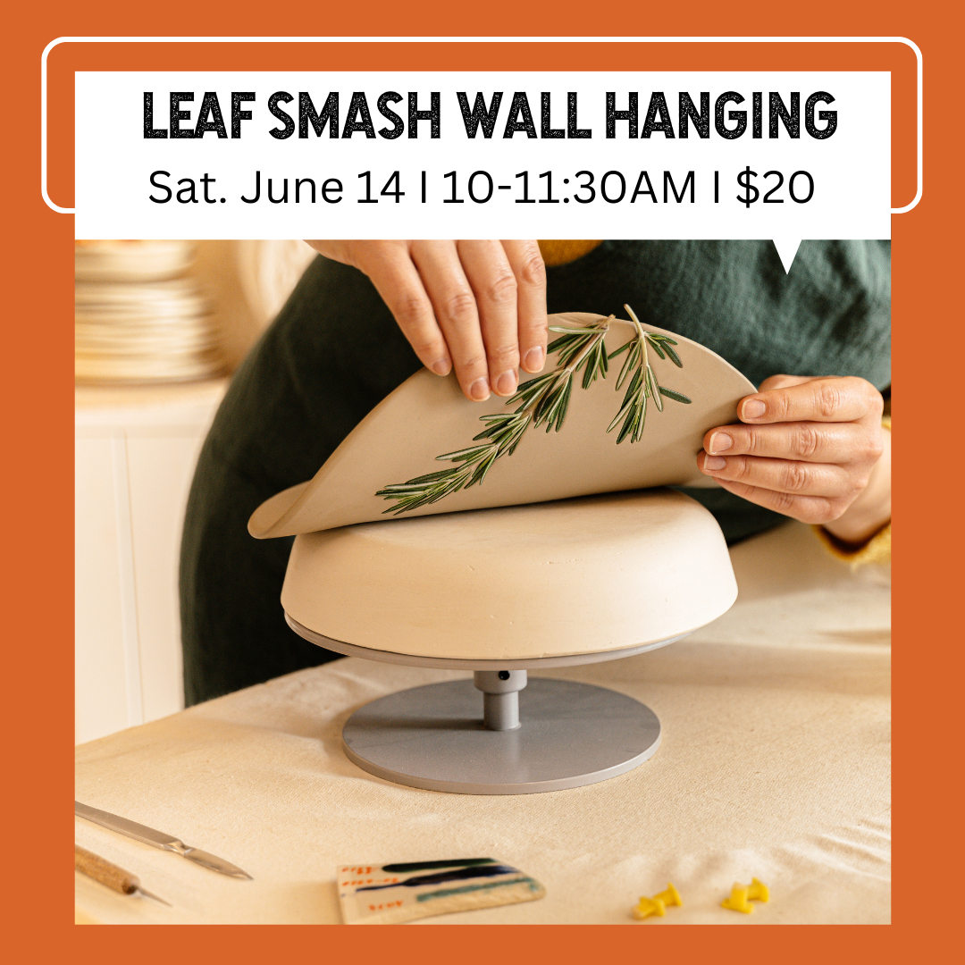 leaf smash garden wall hanging - Pearl City Clay House