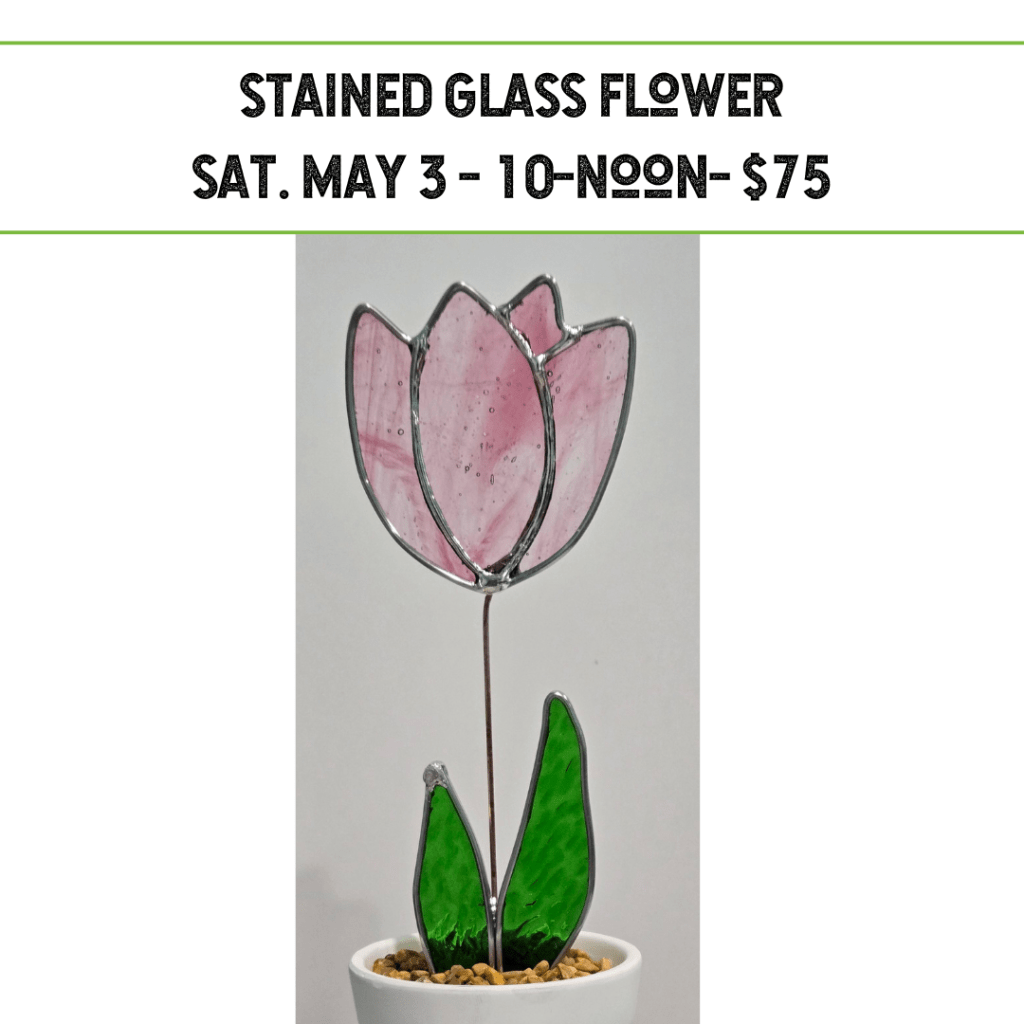 stained glass flower - Pearl City Clay House