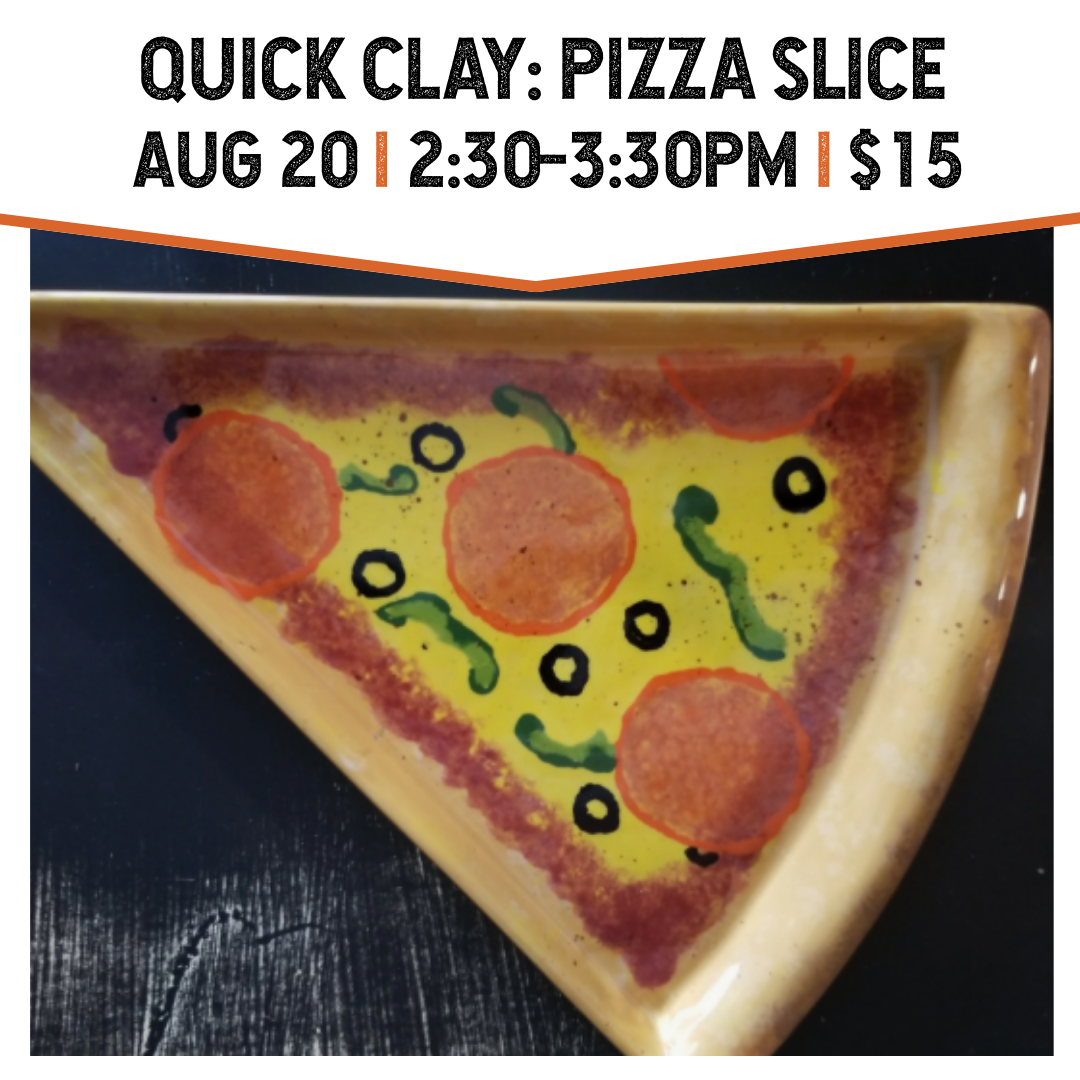 pizza slice plate - Pearl City Clay House