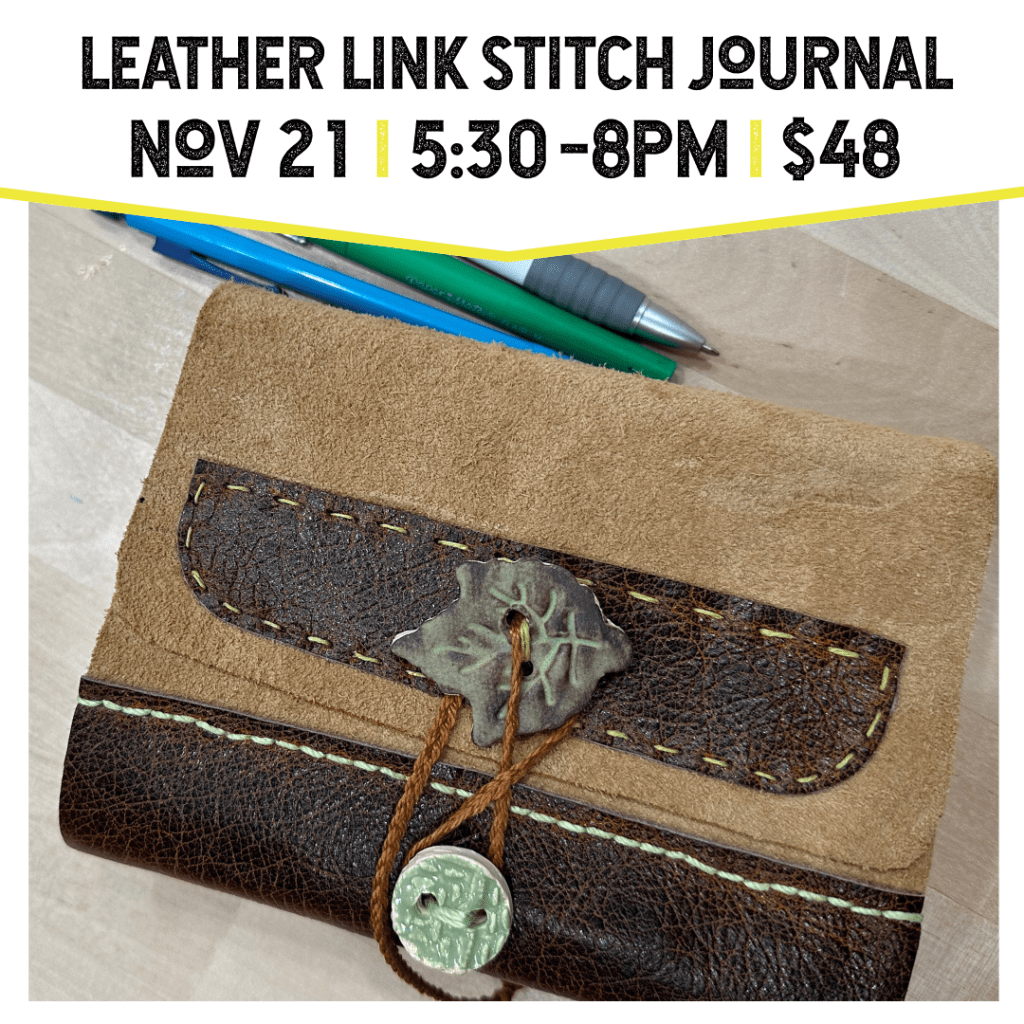 Bookbinding: Leather Link Stitch - Pearl City Clay House